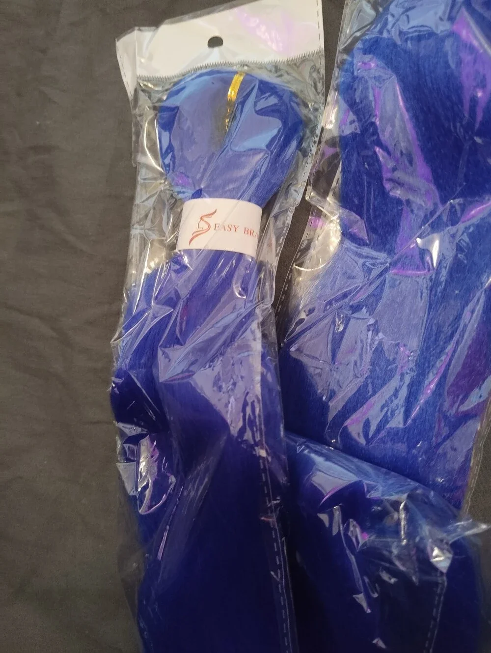 Source Unknown | Hair | 2 Bundles Blue Prestretched Synthetic Braiding ...